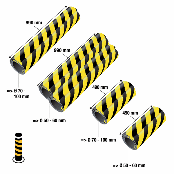 Lots de mousse de protection enroulable pour poteaux | Seton