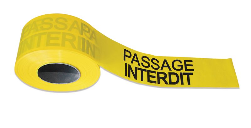 Ruban de signalisation - Passage interdit - Rubalise | Seton