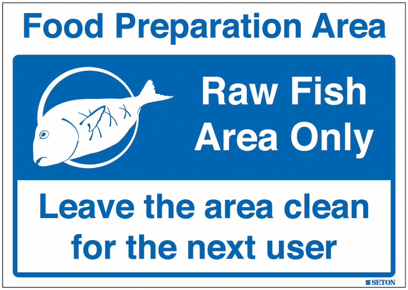 Food Preparation Area Sign - Quick, Zero-Fuss Delivery | Seton