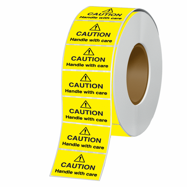 Caution Handle With Care Warning Labels | Seton
