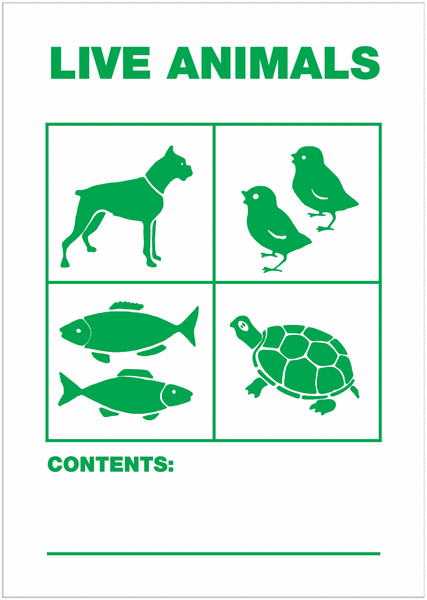 Live Animals Shipping Labels - Strong and durable stickers | Seton