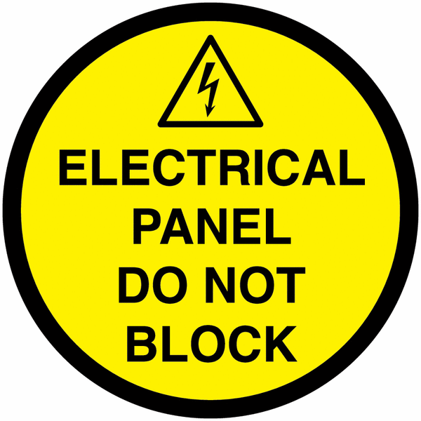 Electrical Panel Do Not Block Floor Sign. Fast Delivery | Seton