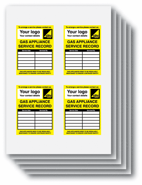 Custom Gas Appliance Service Record Labels | Seton
