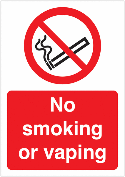 No Smoking or Vaping Sign - Quick, Zero-Fuss Delivery | Seton