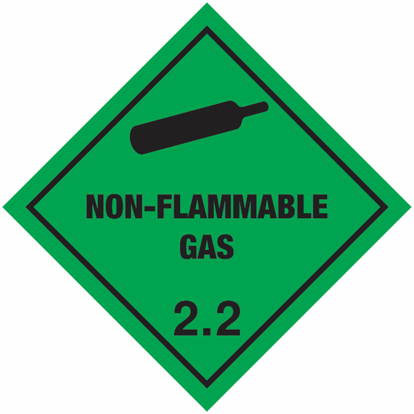 Non-Flammable Gas 2.2 | Hazard Diamonds | Robust Labels | Seton