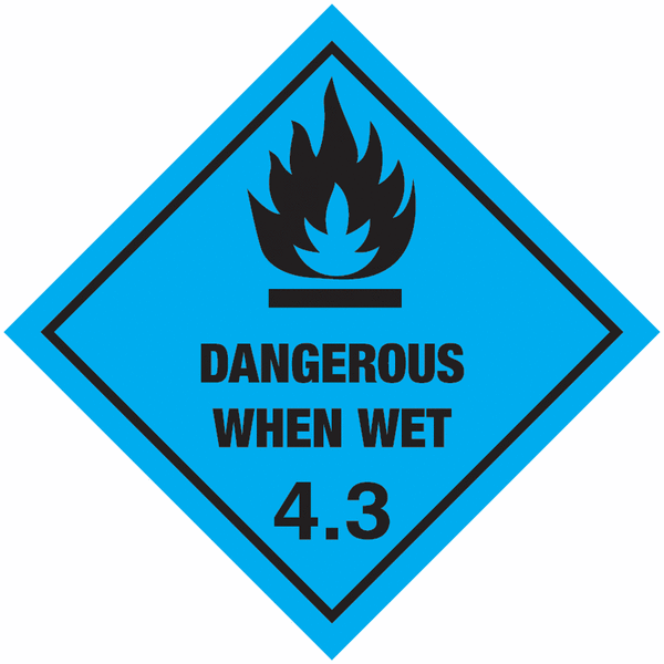 Dangerous When Wet 4.3 - Vinyl Hazard Warning Diamonds | Seton