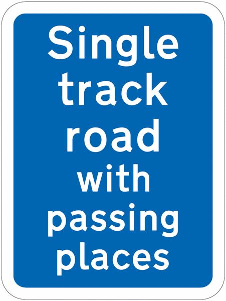 Traffic Signs - Single Track Road With Passing Places | Seton