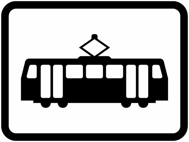 Traffic Signs Open Tramway Level Crossing. Fast Delivery | Seton