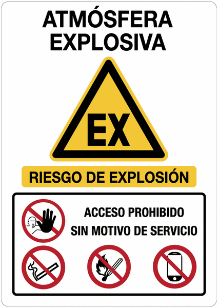 Señales y adhesivos zona ATEX - Riesgo de explosión | Seton