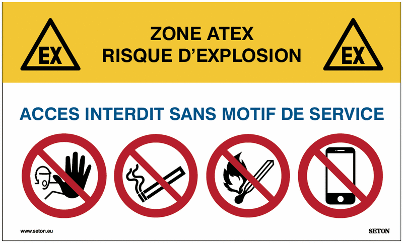 Marquage au sol - Zone ATEX - Risque d'explosion | Seton