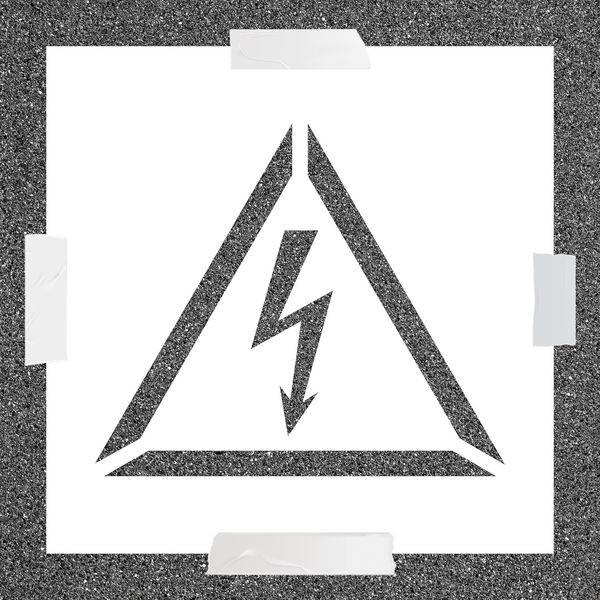 Reusable Stencil - Electrical Hazard Symbol | Seton