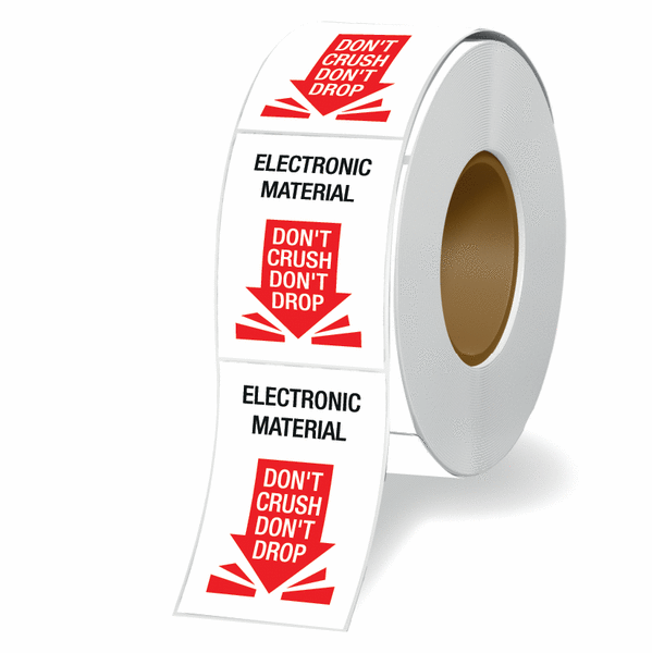 Electronic Material Don't Crush/Don't Drop Labels | Seton