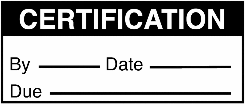 Certification By/Date/Due Nylon Cloth Write-On Labels | Seton