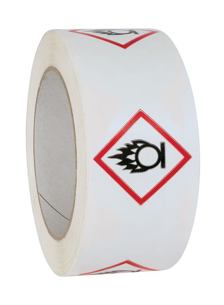 CLP-verpakkingstape van polypropyleen "Oxiderende stoffen" - GHS03 | Seton