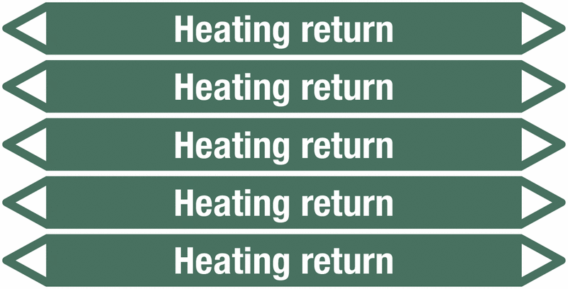 Heating Return - European Linerless Pipemarkers | Seton