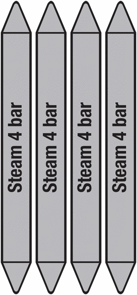 Steam 4 Bar - European Linerless Pipemarkers | Seton