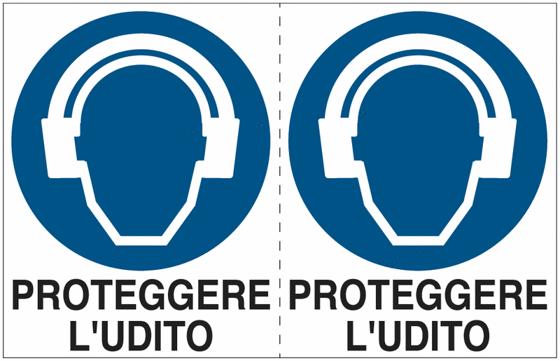 Adesivi di obbligo in PVC - Proteggere l'udito | Seton