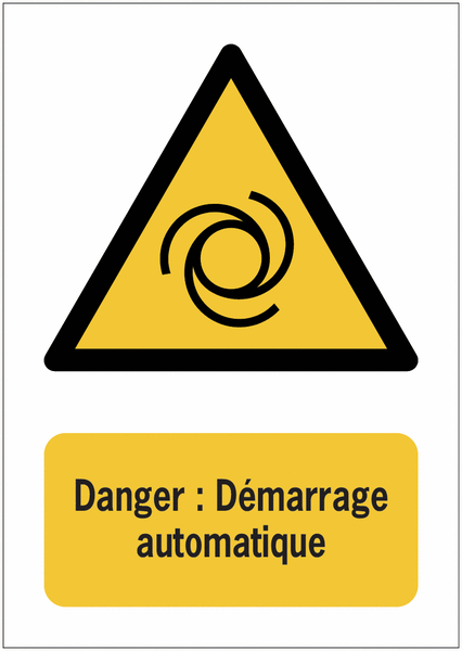 Panneaux danger lié aux machines, danger machine | Seton