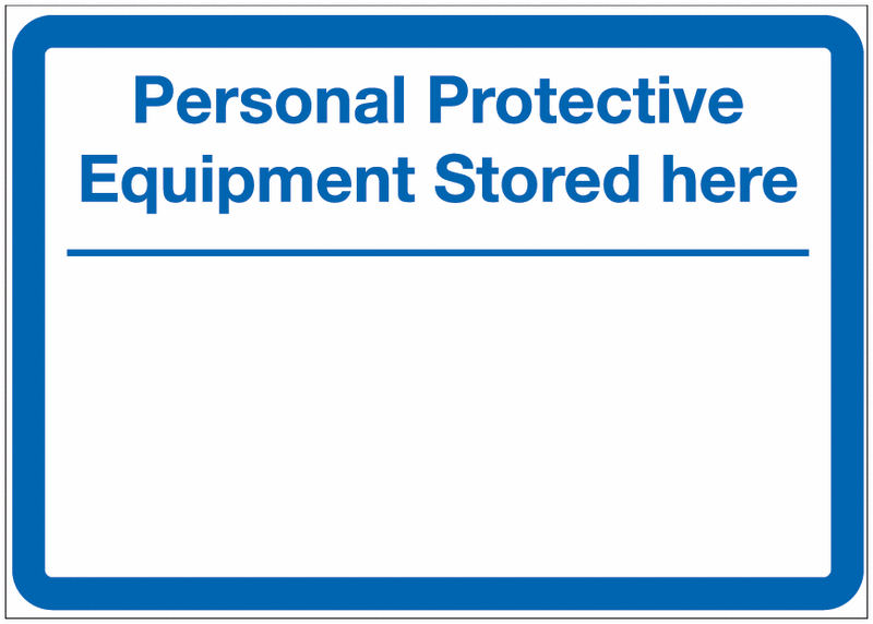 PPE Stored Here Customisable Sign (Blank) | Seton