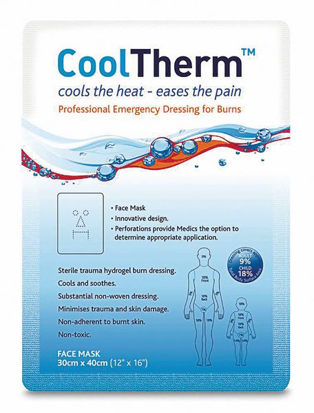 CoolTherm Non-Toxic Large Burn Dressing Single Face Mask | Seton