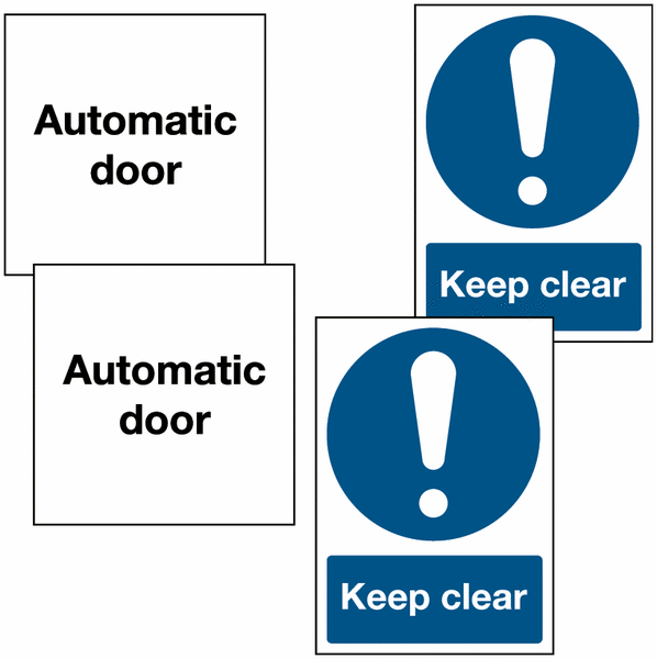 Automatic Door & Keep Clear Door Signs Kit | Seton