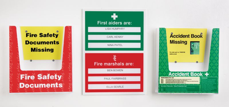 Accident Book & Fire Safety Document Holder Multipacks | Seton