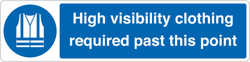 High Vis Clothing Required Past This Point Floor Sign | Seton