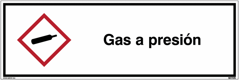 Paneles y adhesivos con pictograma y texto CLP - Gas a presión - GHS04 ...