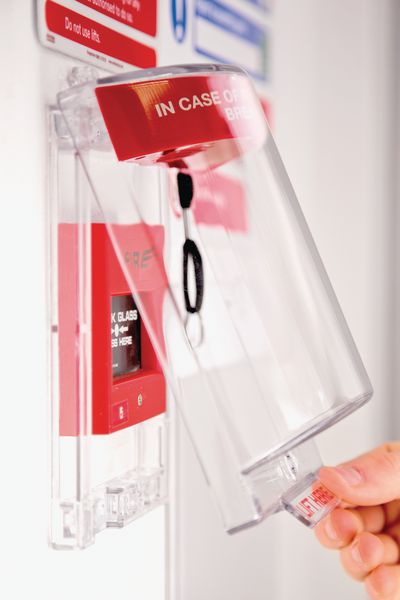 Red Alarmed Call Point Covers With Screw Fixing | Seton