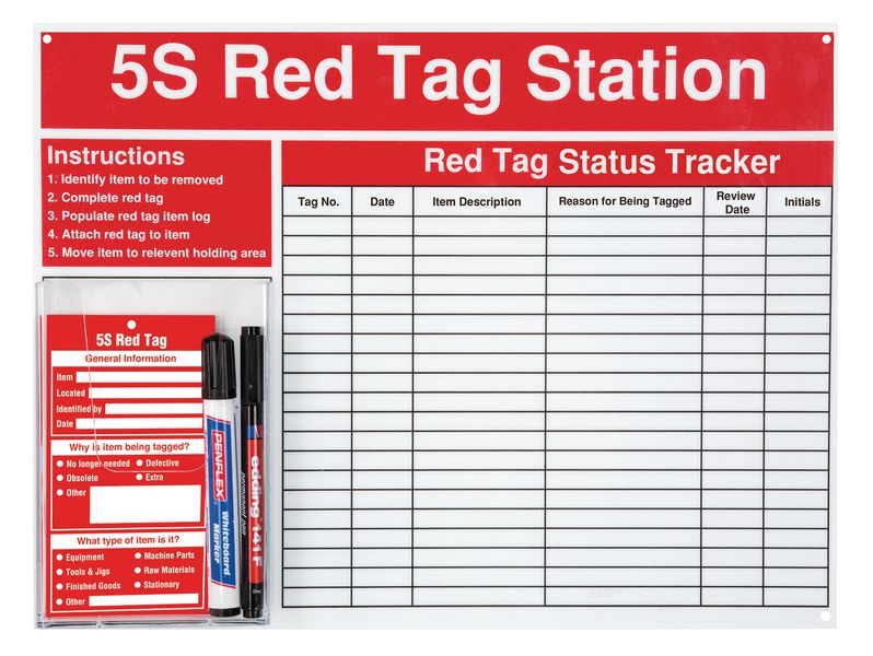 5S Red Tag Station Kits | Seton