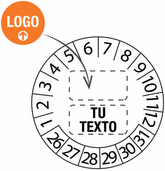 Etiquetas adhesivas redondas con fechas personalizadas | Seton