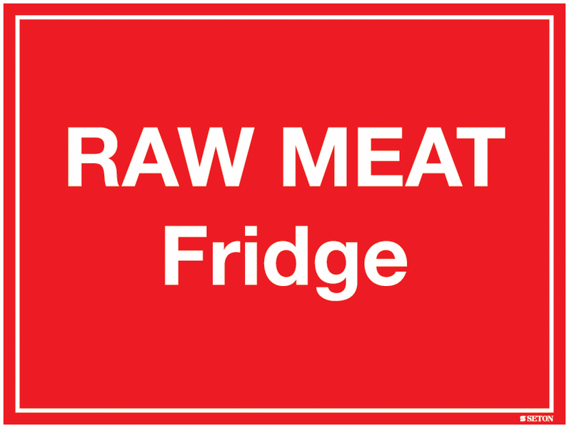 Raw Meat Fridge Sign | Seton
