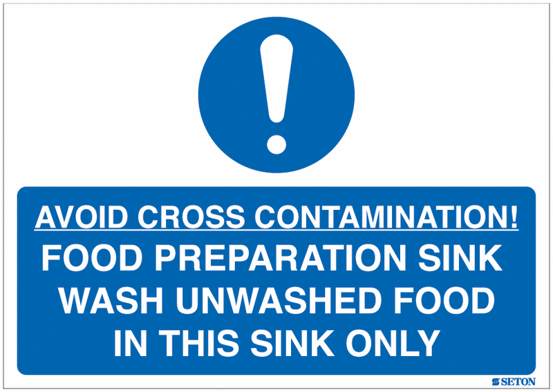 Food Preparation Sink Sign | Seton