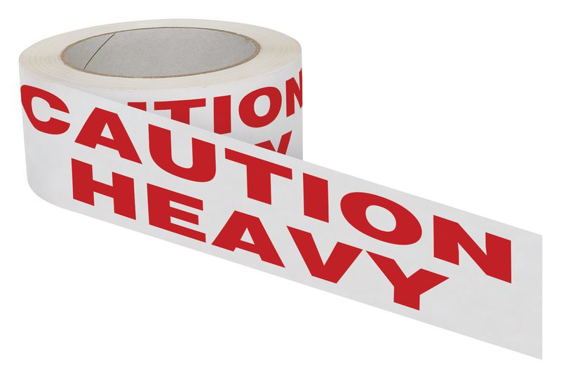 Quality Control Printed Label Tapes - Caution Heavy | Seton