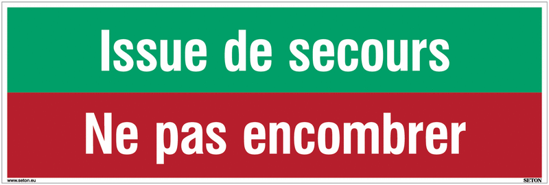 Panneaux issue de secours et signalisation évacuation | Seton
