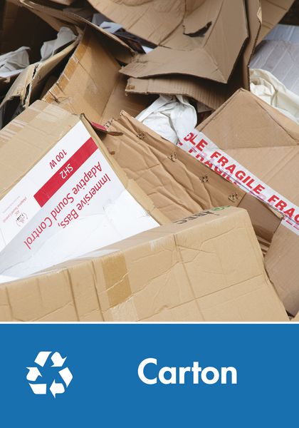 Panneau tri sélectif - recyclage du carton | Seton