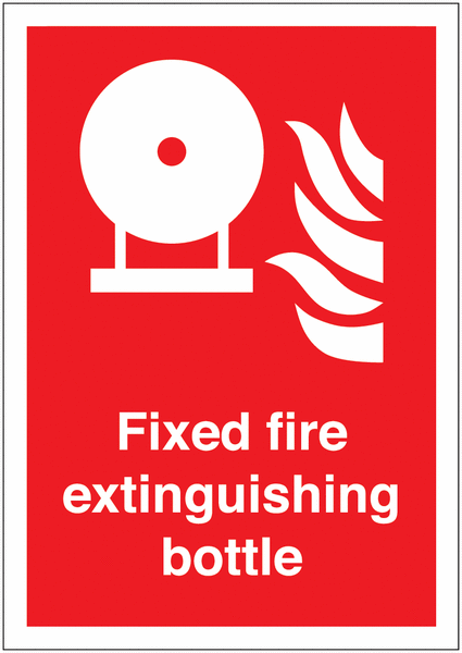 Fixed Fire Extinguishing Bottle Sign | Seton