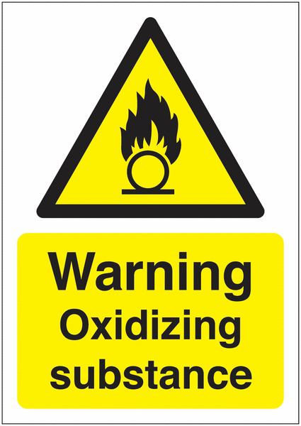 Warning Oxidizing Substance Sign | Seton