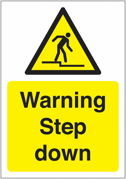 Warning Step Down Sign | Seton