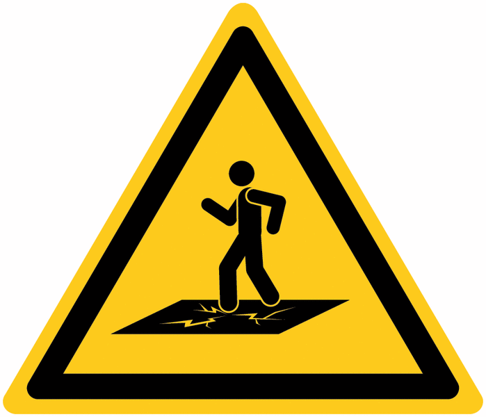 Cartelli di pericolo "Attenzione Superficie fragile" | Seton