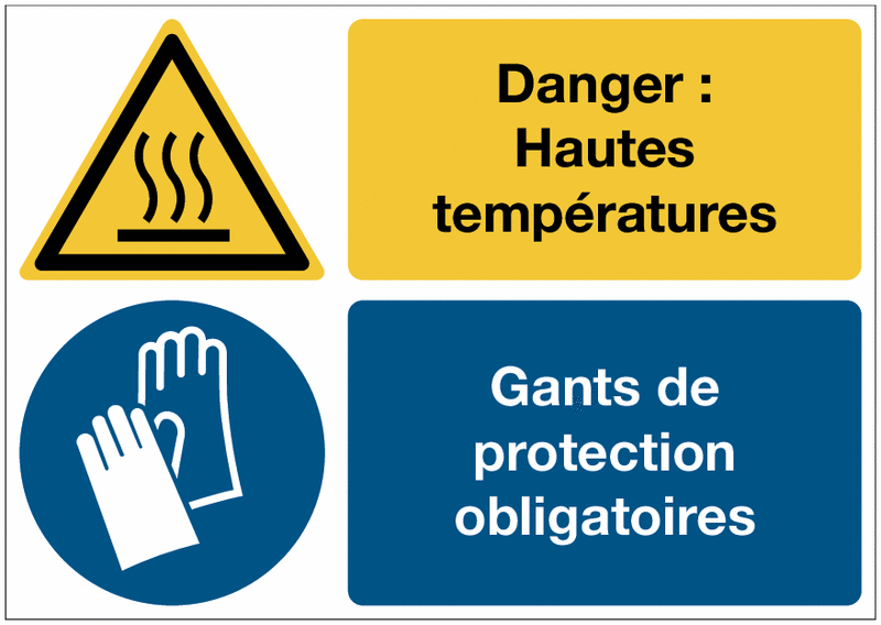 Pictogramme gants obligatoires, gants de protection | Seton
