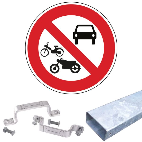 Panneau B7b - Interdit aux véhicules à moteur (NF - CE) | Seton