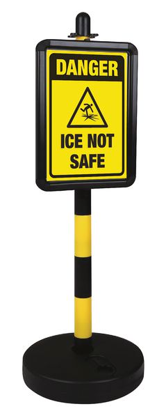 Temporary Winter Car Park Sign - Danger Ice Not Safe | Seton