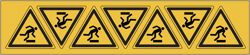 Segnali di pericolo Rischio di inciampo ISO 7010 | Seton