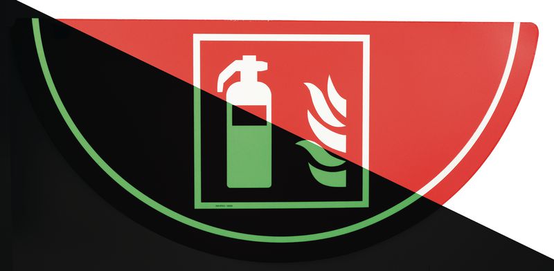 Señalización en el suelo fotoluminiscente ISO 7010 "Extintor" - F001 ...