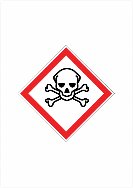 Single GHS COSHH Symbol Magnetic Portrait Signs - Toxic | Seton