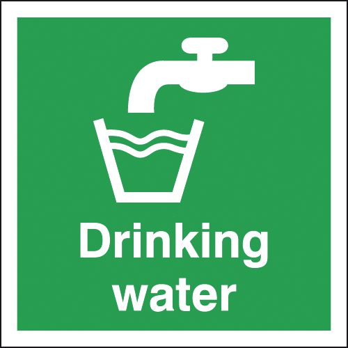 Easy-Fit “Safe Drinking" and “Not Drinking" Water Signs | Seton
