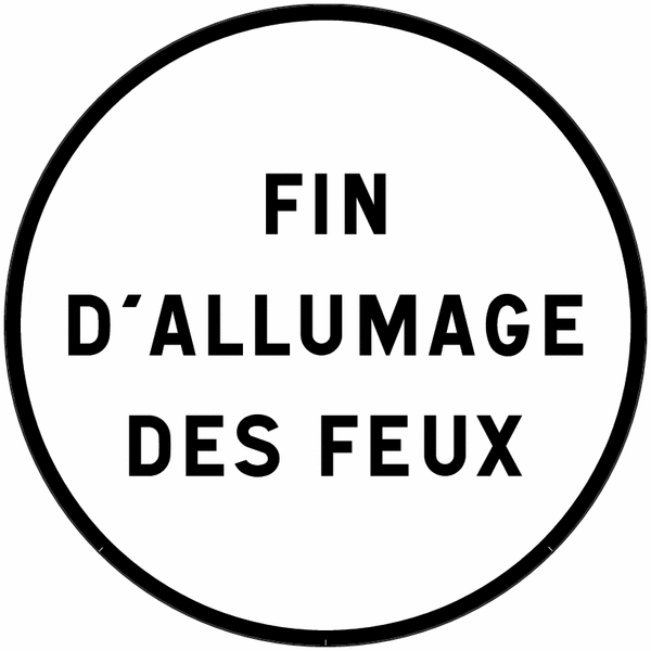 Panneau routier fin de l'interdiction personnalisée B39 | Signals