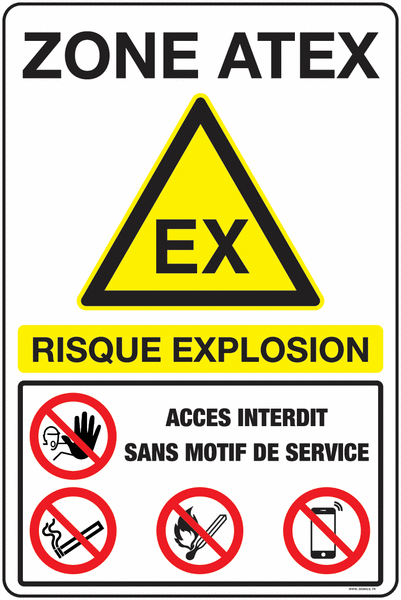 Panneaux Zone Atex risque d'explosion | Signals