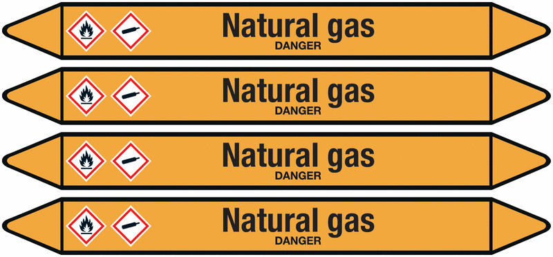 Natural Gas - European Linerless Pipemarkers | Seton